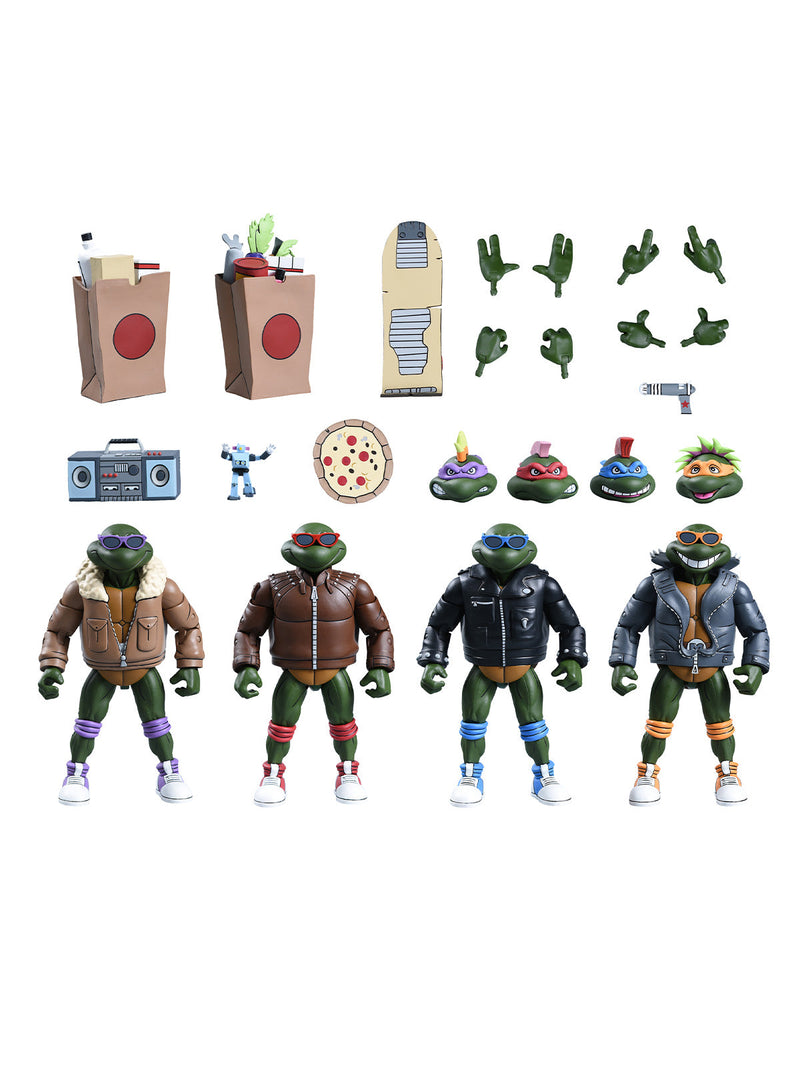 Punk Turtles 4 Pack - 7" Scale Action Figures - TMNT (Cartoon) - NECA ...