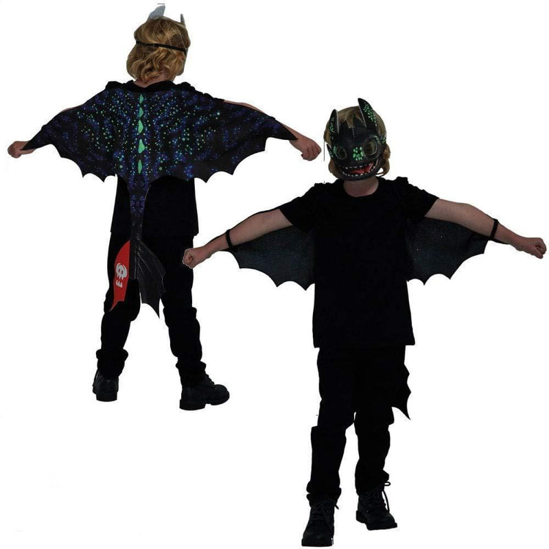 Toothless Night Fury Glow in the Dark Accessory Set for Kids - How to ...