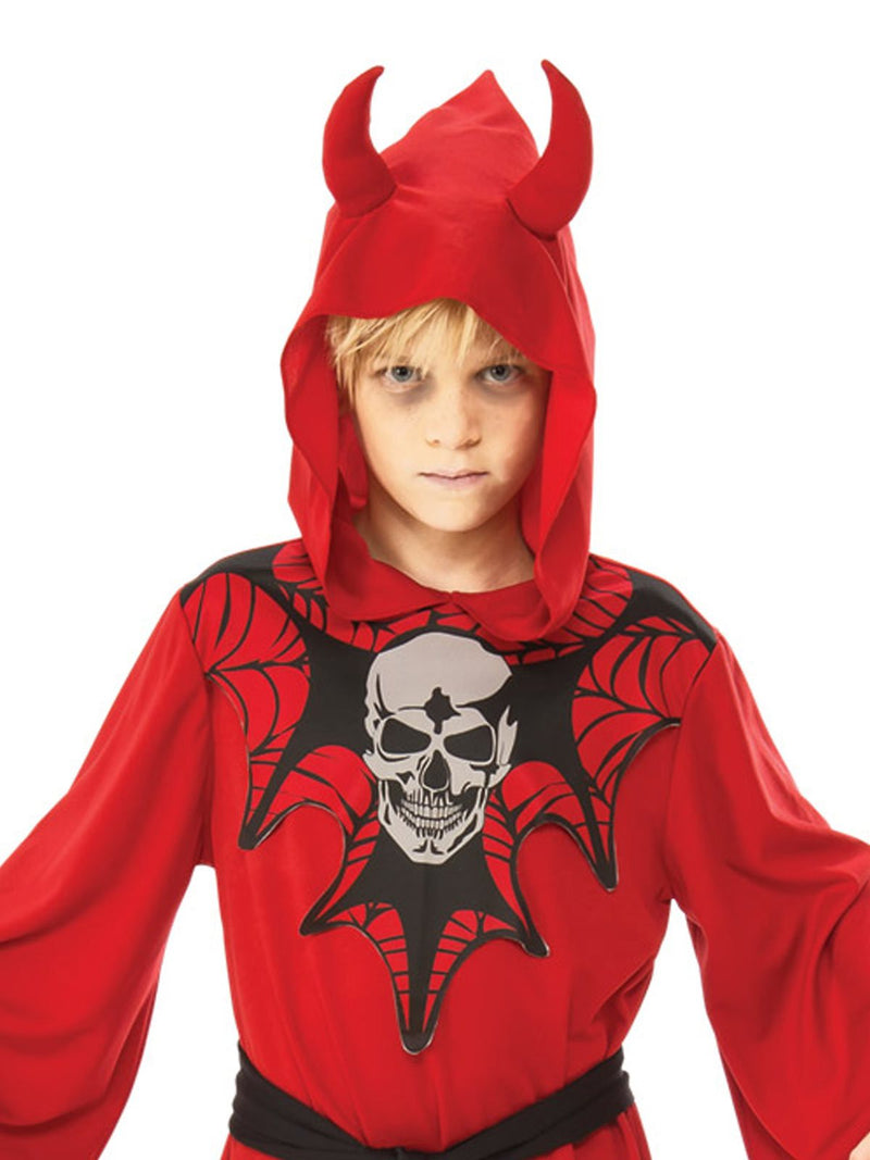 Devil Robe with Skull & Webs Costume for Kids | Costume World NZ