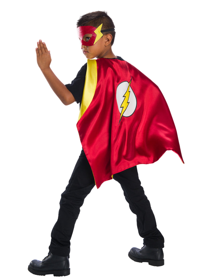 Flash Cape and Mask Set for Kids - DC Comics | Costume World NZ